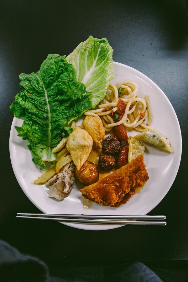 A Dish of Mixed Buffet Korean Food Stock Photo - Image of cooking ...
