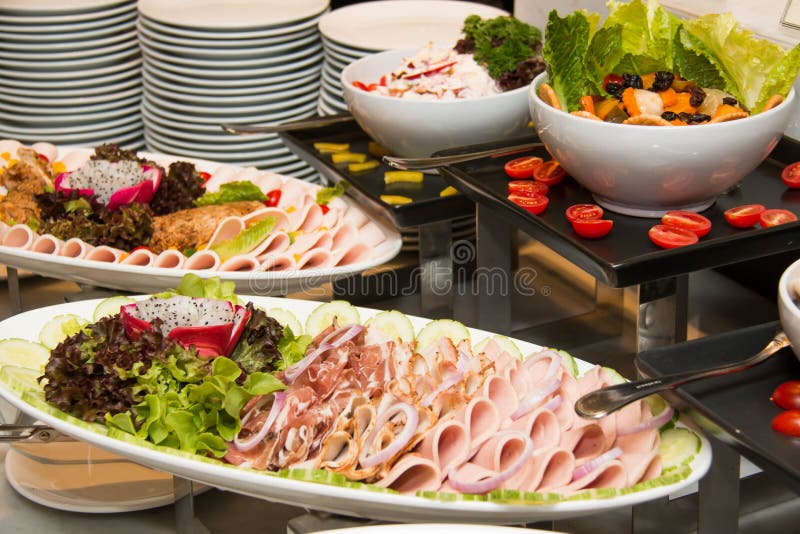 Dish of mixed cold cuts. stock photo. Image of slices - 52462942