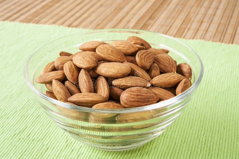 Dish of Raw Almonds stock photo. Image of dish, nutritious - 31772926