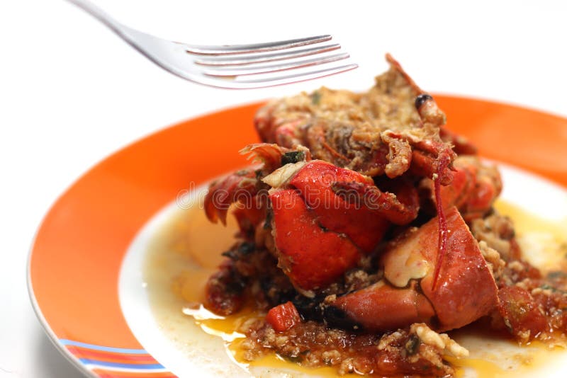 Dish with Shellfish Ragout and Lobster Pieces Stock Photo - Image of ...