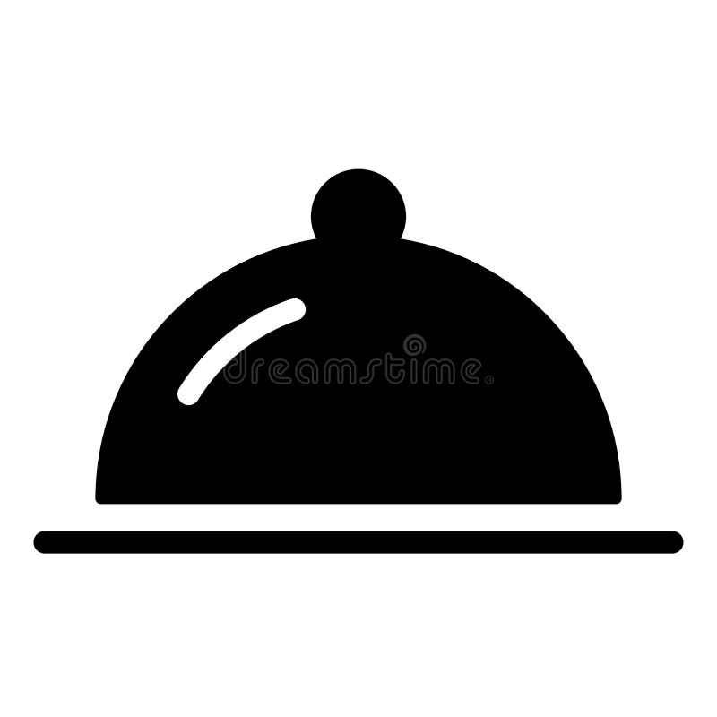 Dish Solid Icon. Dish Cover Vector Illustration Isolated on White. Lid ...