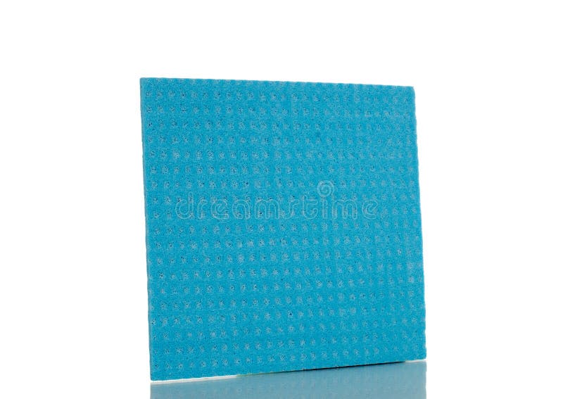 Cellulose Absorbent Sponge for Cleaning, Macro, Isolated on White ...