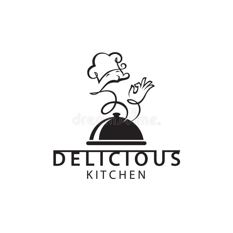 Dish with Steam in the Form Chef Stock Vector - Illustration of dish ...