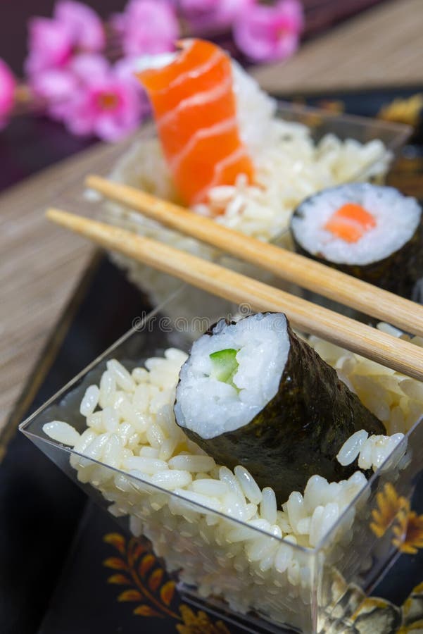 Dish of sushi stock image. Image of cuisine, sushi, food - 45238029