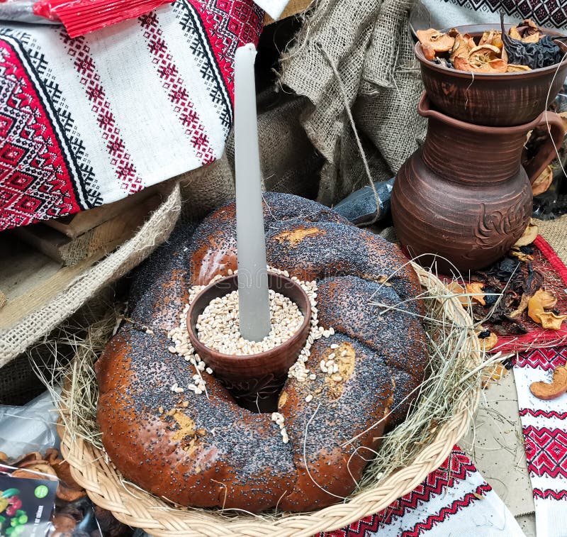 Dish of Traditional Ukrainian Cuisine Kulich Stock Photo - Image of ...