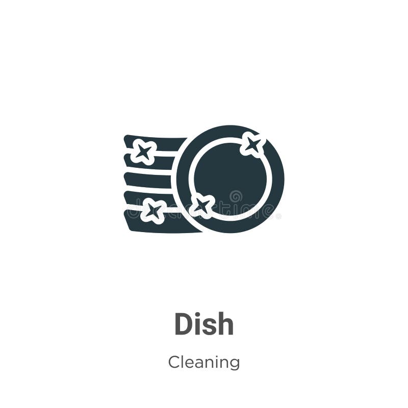 Dish Vector Icon on White Background. Flat Vector Dish Icon Symbol Sign ...