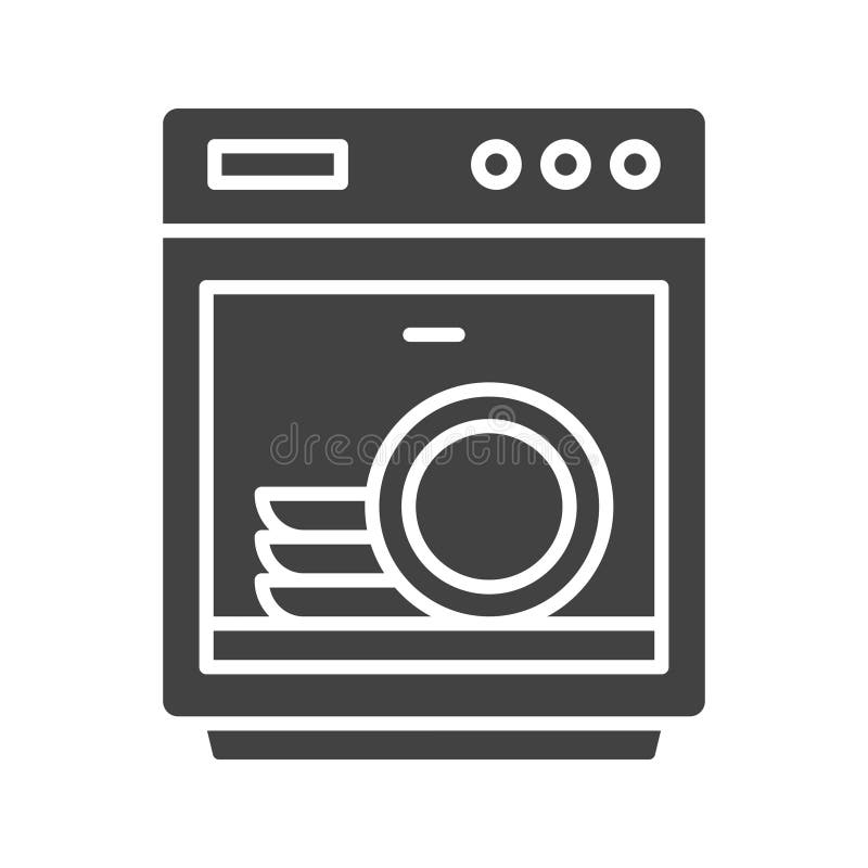 Dish Washer Icon Image. stock vector. Illustration of isolated - 282893579