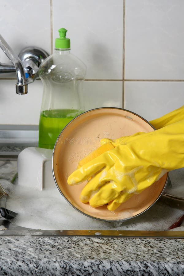Washing the dishes stock photo. Image of cleanliness, cooking - 1868706