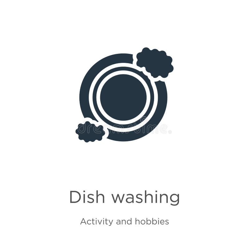 Dish Washing Icon Vector. Trendy Flat Dish Washing Icon from Activity ...