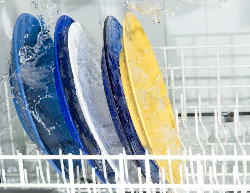 Dish-washing machine stock image. Image of dishes, water - 10900099