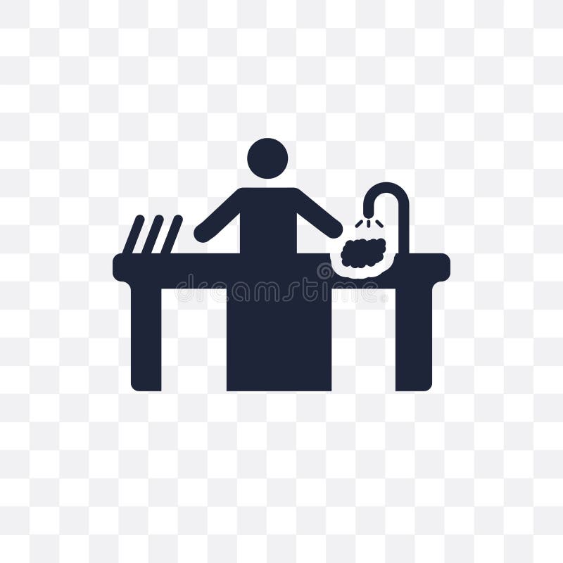 Dish Washing Transparent Icon. Dish Washing Symbol Design from a Stock ...
