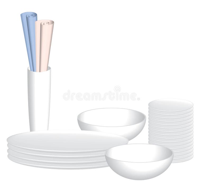 Stack Dishes Stock Illustrations – 2,874 Stack Dishes Stock ...