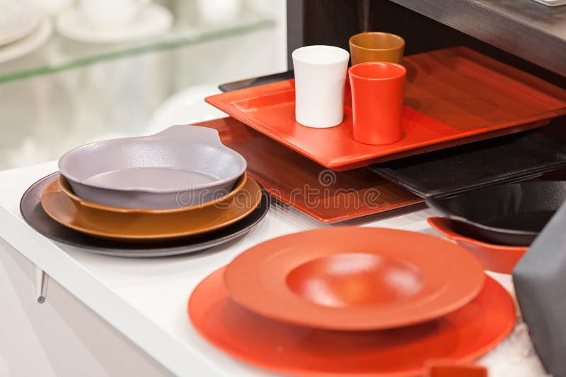 Dishes for catering stock image. Image of ceramic, object - 85068185