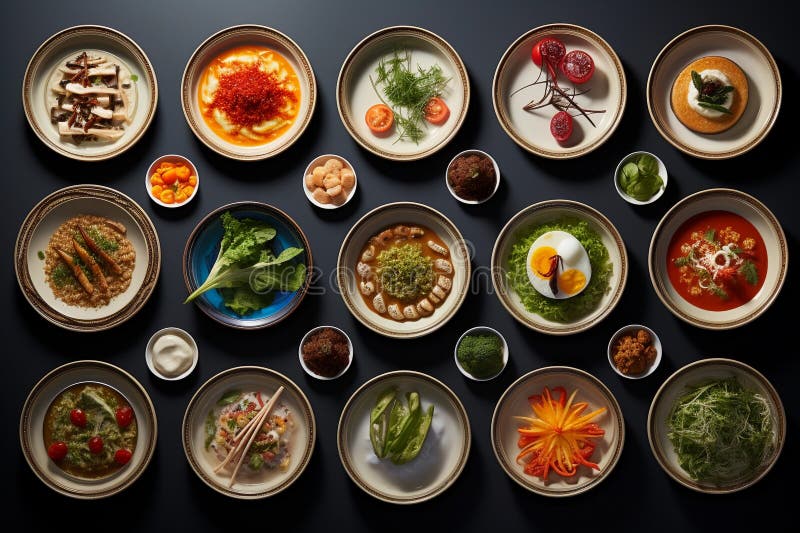 Dishes of Different Countries of the World. Various Dishes Stock ...