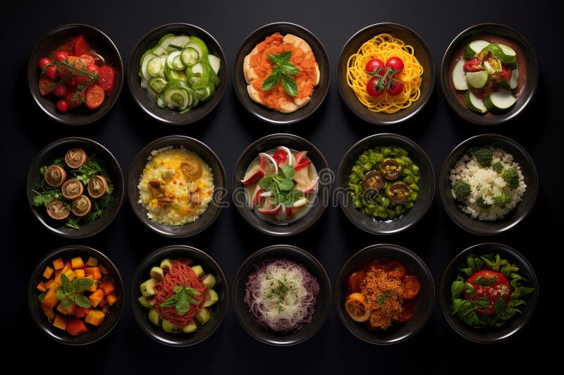 Dishes of Different Countries of the World. Various Dishes Stock ...