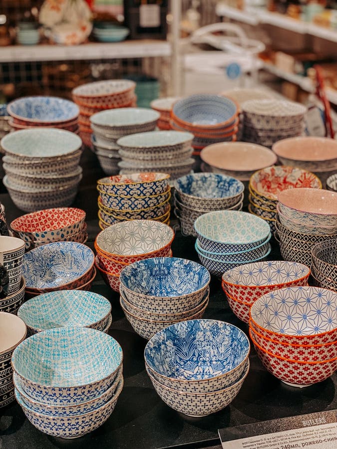 Pattern Handmade Ceramic Bowl Stock Image - Image of dishes, patterns ...