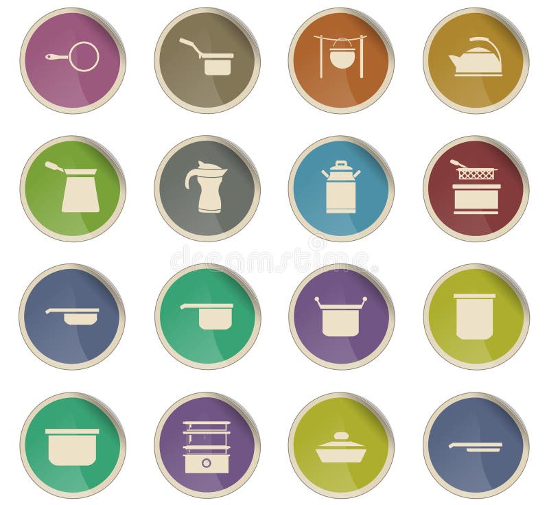 Dishes icon set stock vector. Illustration of open, feast - 123567550
