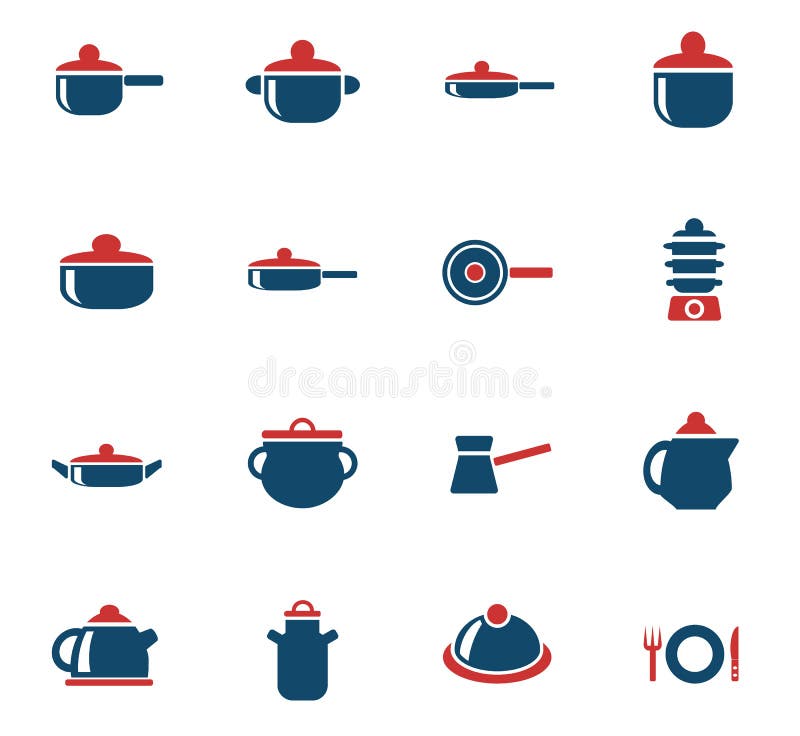 Dishes icon set stock vector. Illustration of feast, chrome - 88249762