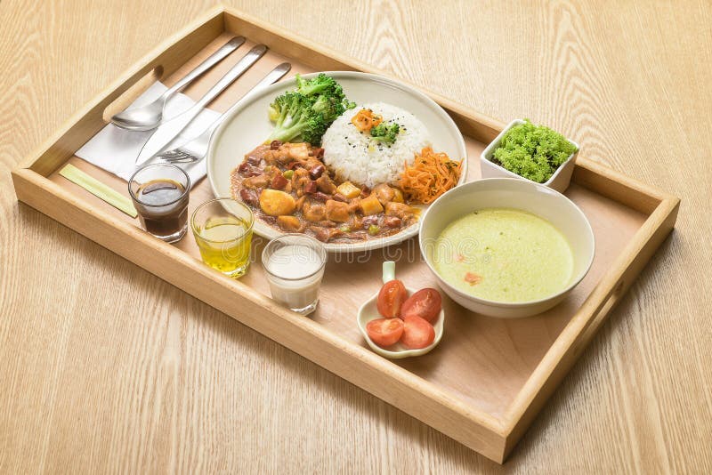 Dishes of International Cuisine in a Hotel Restaurant Stock Photo ...