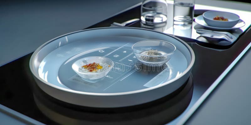 Dishes and Kitchen Utensils in a Futuristic World. Stock Illustration ...