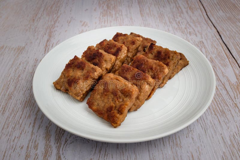 Dishes Made with Mashed Meat with Background Stock Image - Image of ...