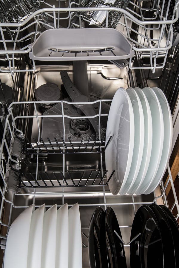 Dishes in a Modern Dishwasher Machine Stock Photo - Image of lifestyle ...