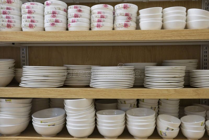 Dishes for Sale in the Store Stock Photo - Image of stack, malaysia ...