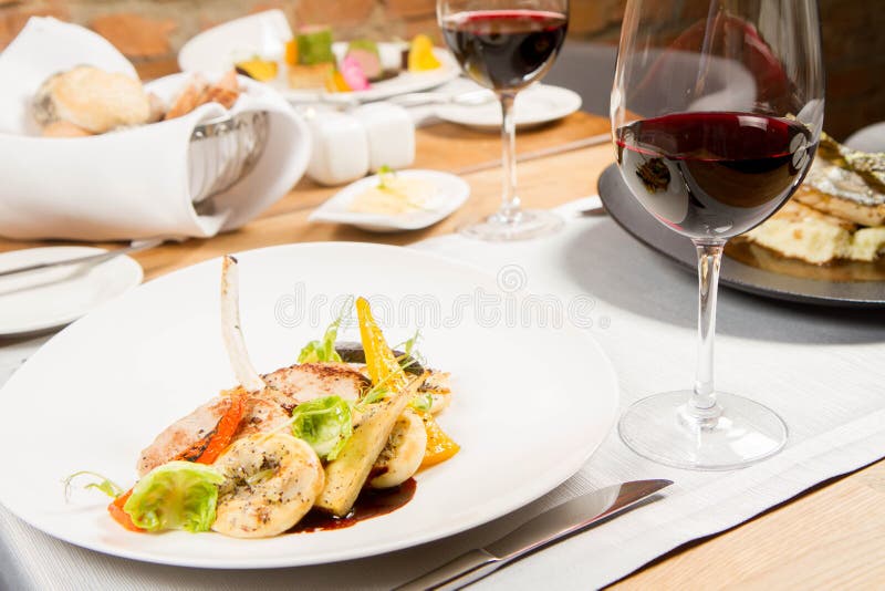 Dishes Served in a Restaurant Stock Image - Image of chop, cook: 115758867