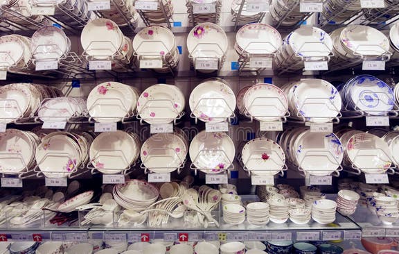 Dishes Retail Shop Supermarket Store Editorial Stock Photo - Image of ...