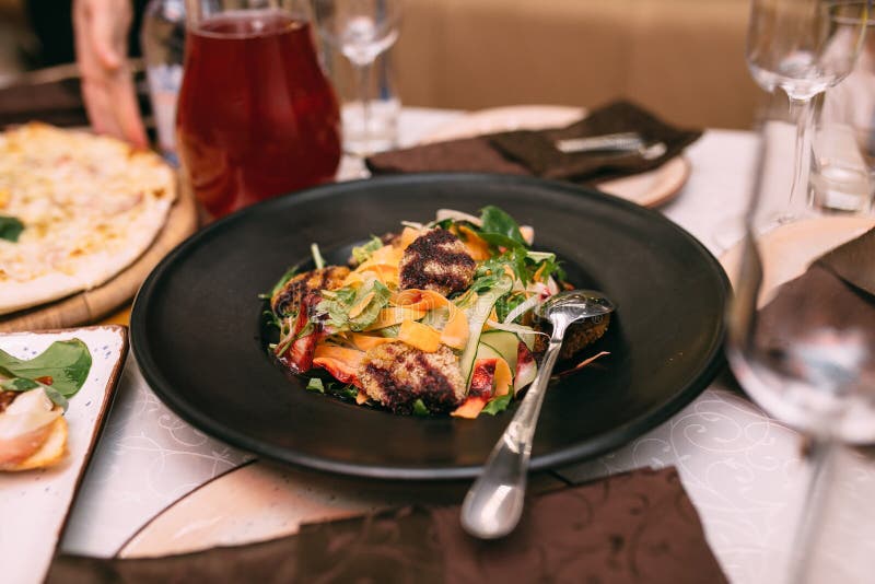 Beautifully Cooked Dish on the Table Stock Image - Image of freshness ...