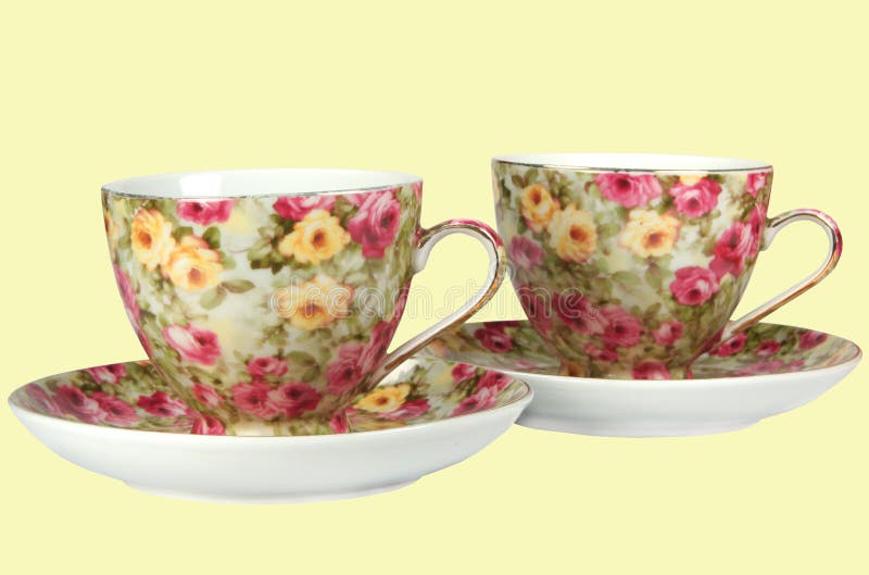 Dishes for tea stock photo. Image of porcelain, saucer - 12499332