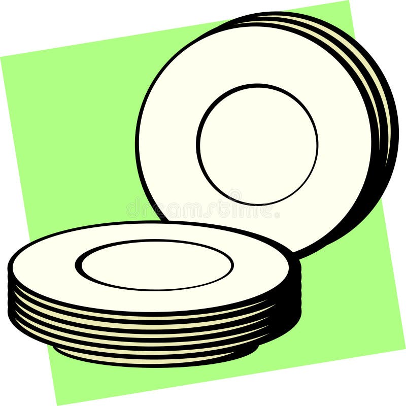 Dish or Plate Vector Illustration Stock Vector - Illustration of ...