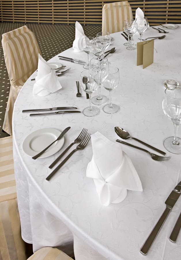 Dishware on a table stock image. Image of chalice, cloth - 8689443