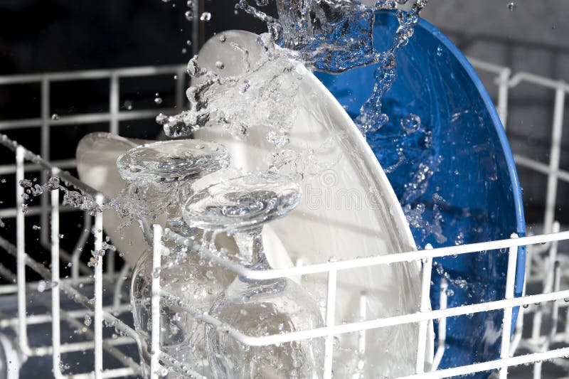 Kitchen dishwasher stock image. Image of cleaning, electronics - 10516211