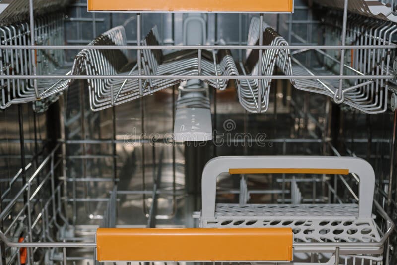 Dishwasher Close-up. Modern Built-in Kitchen Appliances Stock Image ...