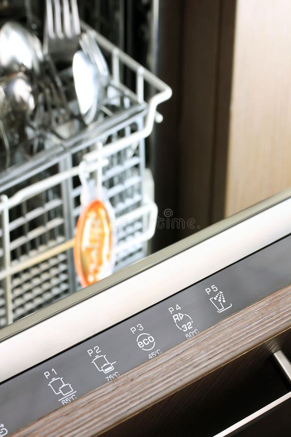 Dishwasher control panel stock image. Image of dishware - 17861409