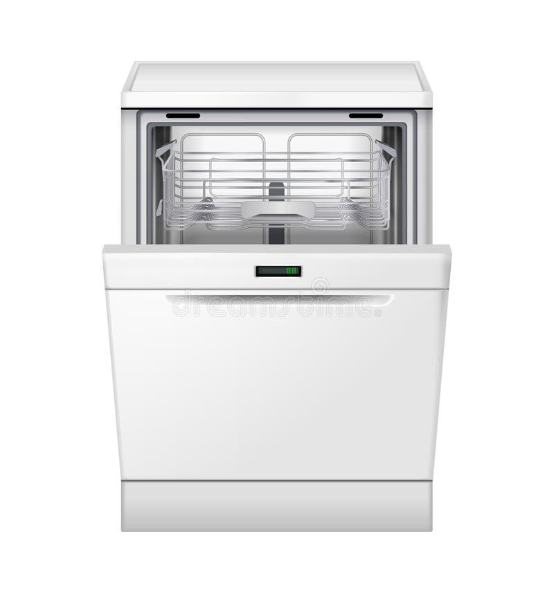 Dishwasher Machine Realistic Composition Stock Vector - Illustration of ...