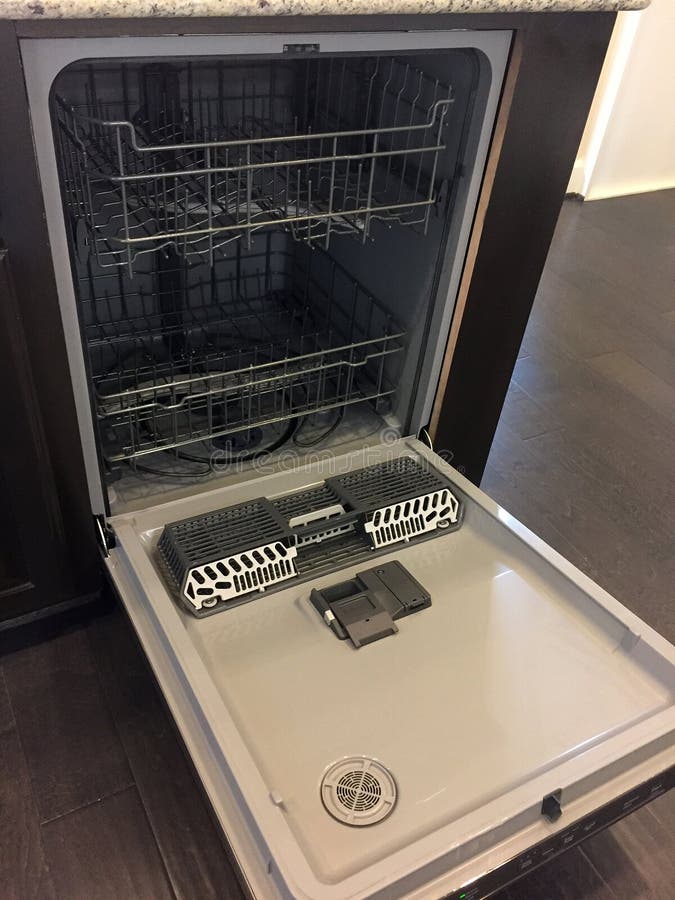 Dishwasher in a New House Kitchen Stock Image - Image of kitchenware ...