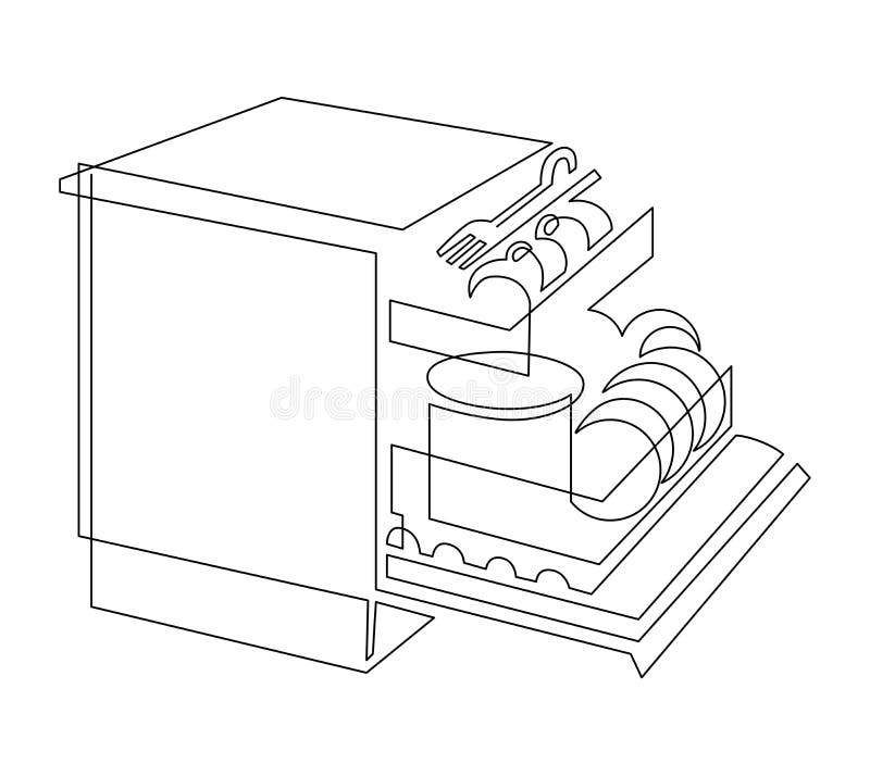Inside Dishwasher Stock Illustrations – 272 Inside Dishwasher Stock ...