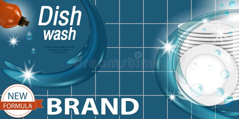 Dishwashing Liquid Products. Bottle Label Design. Dish Wash ...