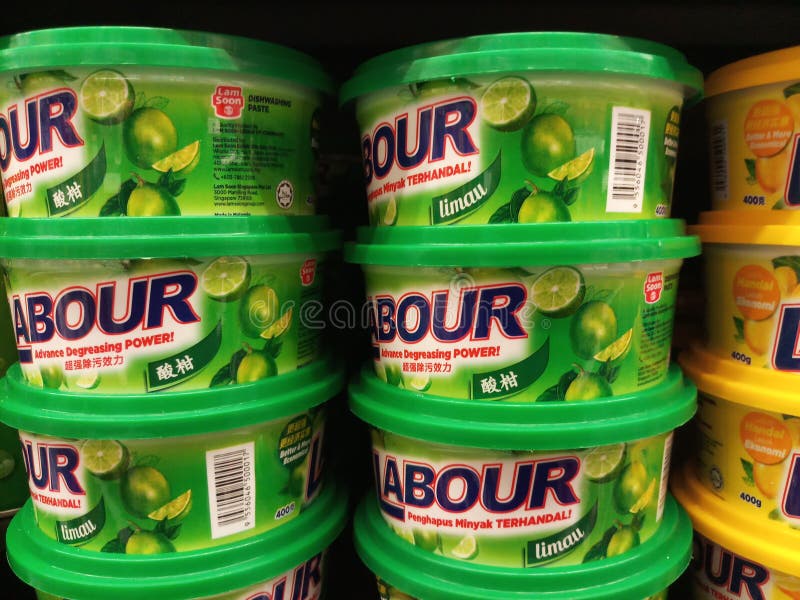 Dishwashing Liquid Products on the Shelves in the Store. Stock Image ...