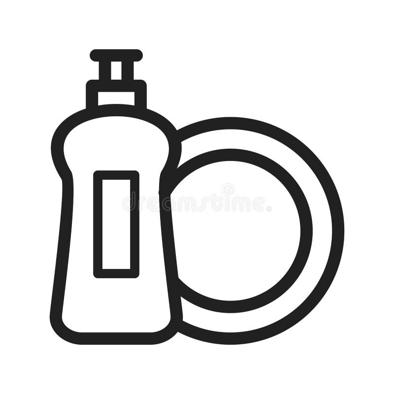 Dishwashing Soap stock vector. Illustration of dish, design - 96007043