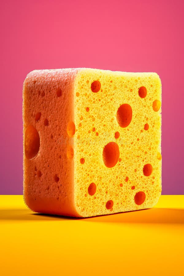 A Dishwashing Sponge Rests beside the Kitchen Sink, Ready for Use Stock ...