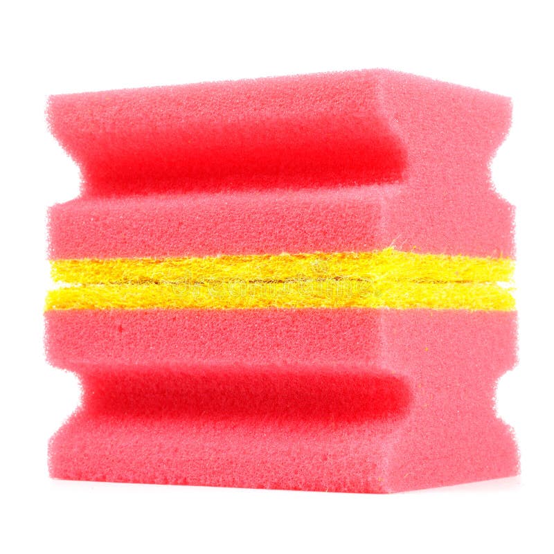 Dishwashing Sponges Isolated On White Background Stock Image - Image of ...