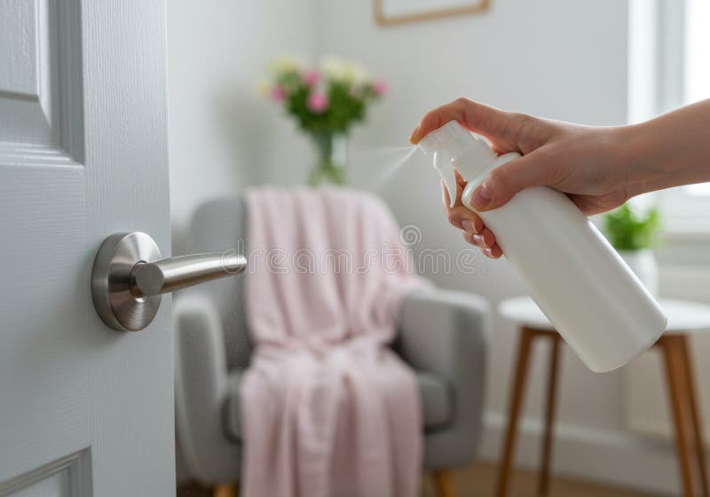 Disinfectant Spray in Action: Maintaining Hygiene in a Cozy Home ...