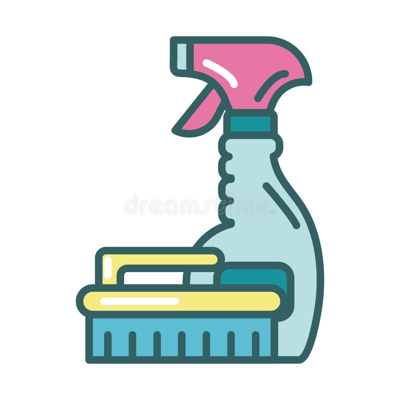 Disinfectant Spray Bottle Product Fill Style Stock Vector ...