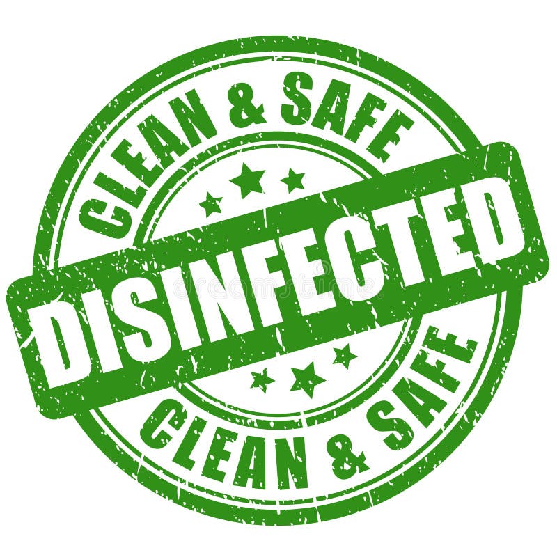Desinfected sign or stamp stock vector. Illustration of rubber - 158964700