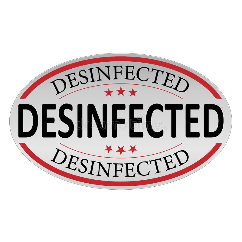 Disinfected Vector Label Isolated on White Background, 100 Guarantee ...