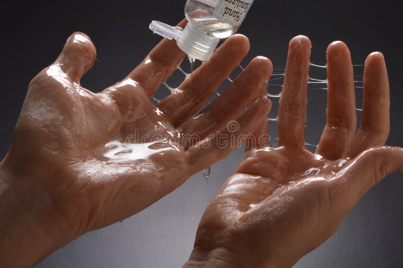 Gooey Mess of Hand Sanitizer Stock Image - Image of goopy, cleaner ...