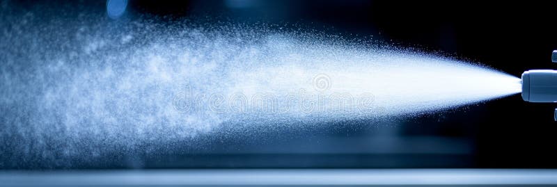 Disinfecting Mist Spray from an Side Angle Professional Cleaning and ...